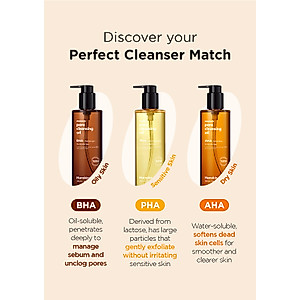 Hanskin BHA Pore Cleansing Oil, Gentle Blackhead Cleanser and Makeup Remover for Combination and Oily Skin, Korean Skincare [BHA/10.14 oz]