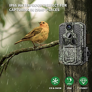 WOSPORTS Trail Camera,36MP 4K 0.2S Trigger Motion Activated,Game Hunting Camera with Night Vision IP66 Waterproof 2.0''LCD 120°Wide Camera Lens for Outdoor Scouting Wildlife Monitoring Home Security