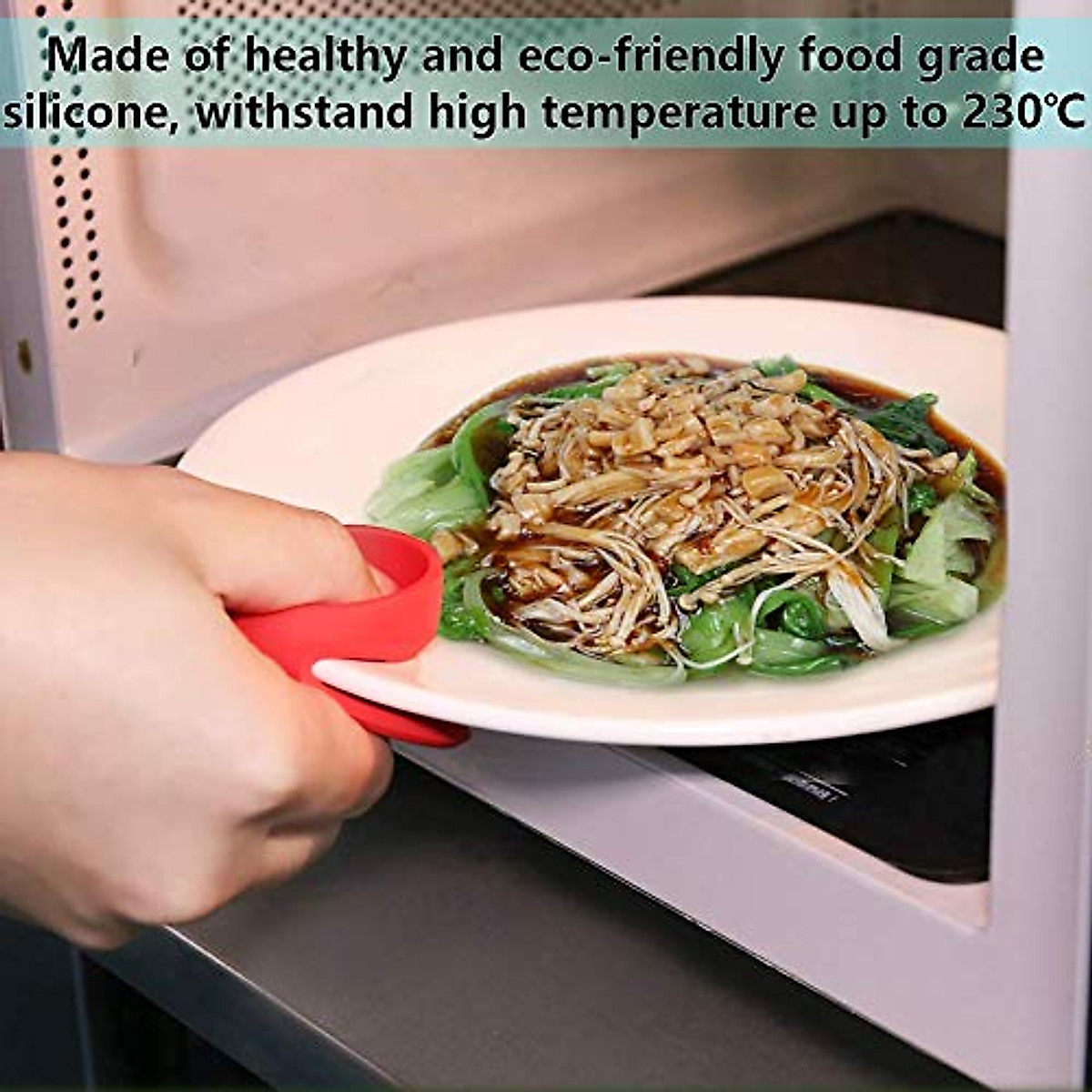 Silicone Pot Holders, YYP Silicone Heat Resistant Pot Holders, Oven Mini Mitts, Cooking Pinch Grips for Kitchen(No More Burning Your Fingers!)- Set of 3, Red