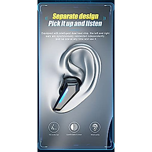 M5 Game Headset LED Bluetooth Earphones Earbuds Sports Car Wireless (Black)