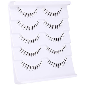 False Eyelashes Bottom Lashes Wispy Natural Mink Lashes Clear Band DIY Lashes Reusable Soft Handmade Lashes Pack