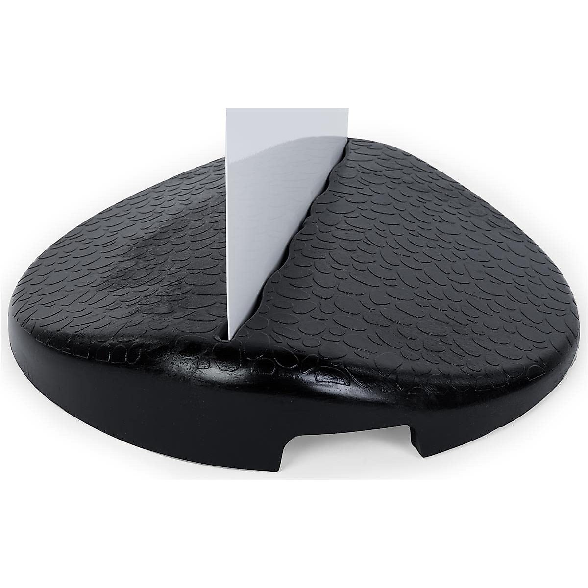 Displays2Go Sidewalk Sign with Weighted Base, Double Sided, Outdoor Rated - White Panel, Black Bottom (ECO1831WN)