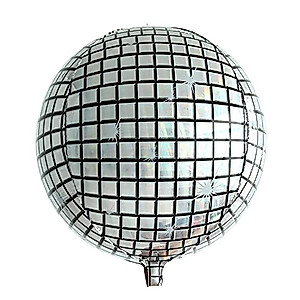 Diy 130pcs Black Sliver Balloons Garland Arch Kit with 4D Disco Foil Explosion Star for Birthday Wedding Baby Shower Disco Dance Party Decorations