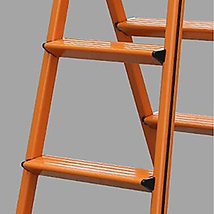 PENGJIE Folding Ladder Step Stool Ladder 3 Step Folding Aluminum Stool Heavy Duty Steel Portable Anti Slip Mat Tread Compact 120 Kg Capacity