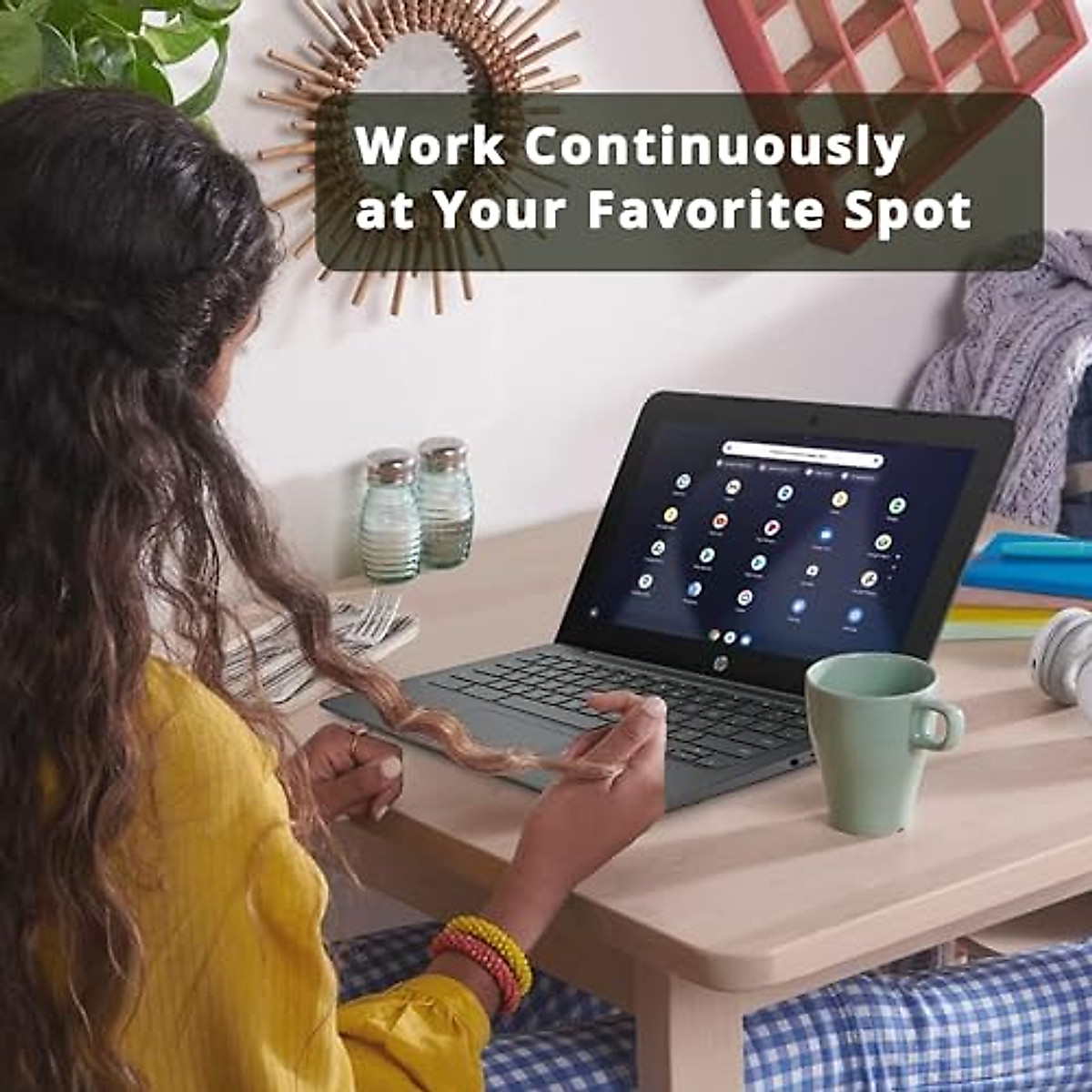 HP 2022 11.6" HD Display Chromebook Laptop, Intel Celeron Processor N3350, 4GB RAM, 32GB eMMC, Intel HD Graphics 500, HD Webcam, HD Audio, USB-C, Chrome OS, Gray, 32GB SnowBell microSD Card