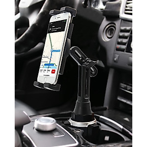 woleyi Universal Cup Holder Tablet Mount for Car Vehicle, Truck, Treadmill, Wheelchair, Golf Cart, Boat and More Cupholder for iPad Pro/Air/Mini, Galaxy Tabs, iPhone, All 4-13" Smartphones and Tablets
