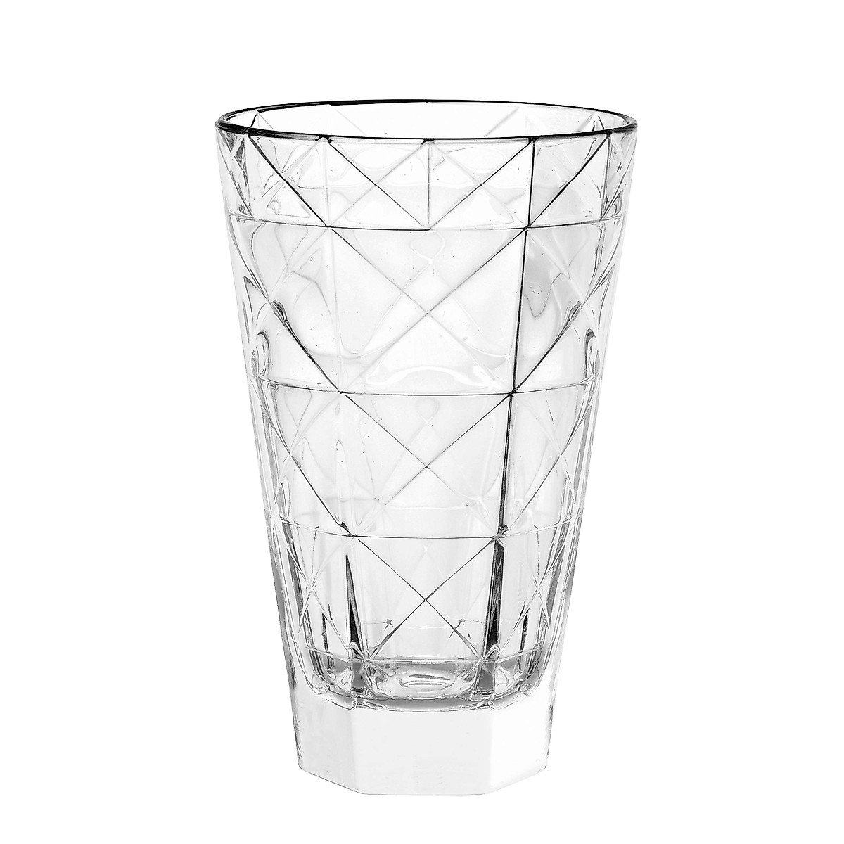 Barski - European - Glass - Hiball Tumbler - Artistically Designed - 14.5 oz. - Set of 6 Highball Glasses - Made in Europe
