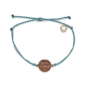 Pura Vida Rose Gold Sunrise to Sunset Bracelet - Adjustable Band - Smoke Blue