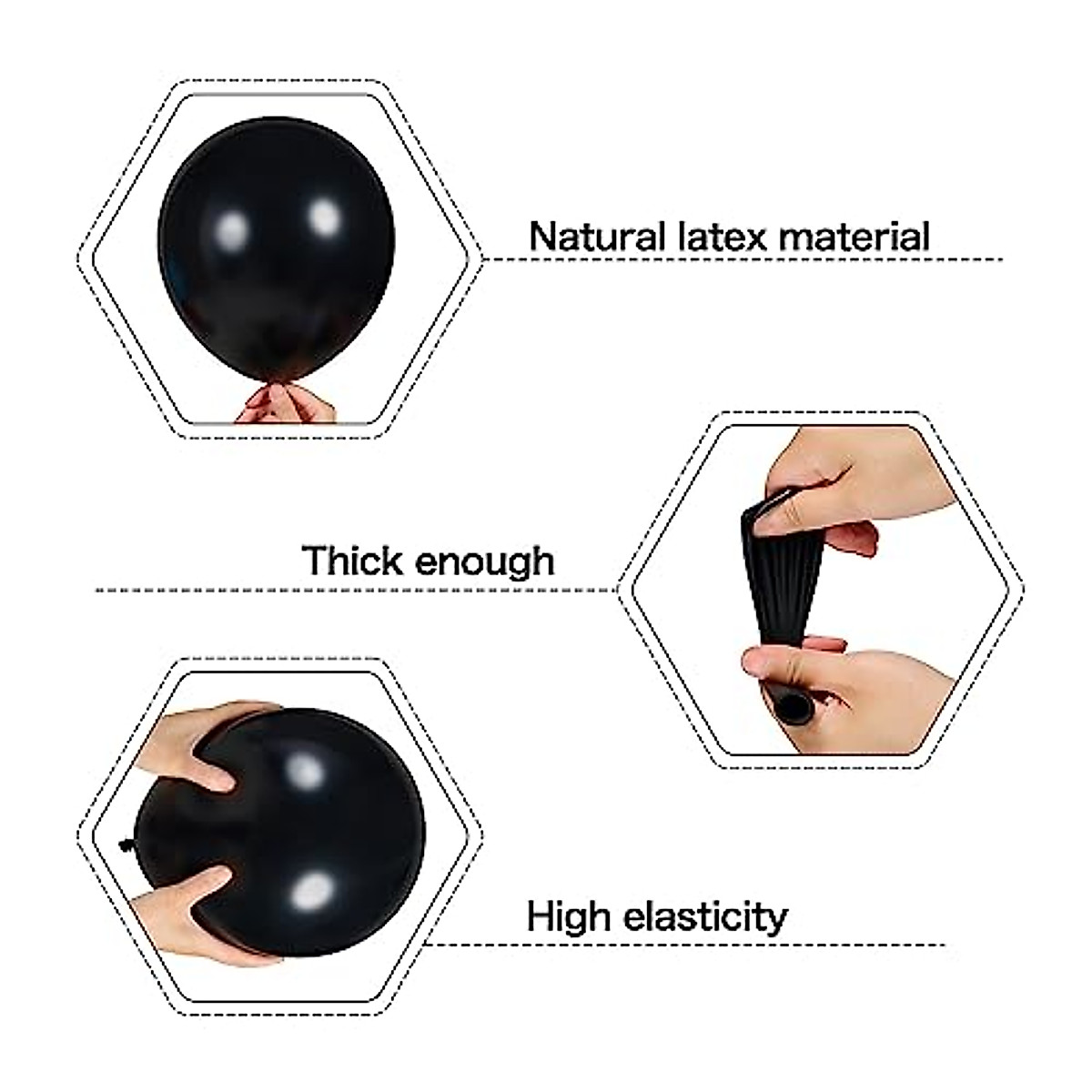 Black White Balloons Garland Arch Kit-148Pcs Confetti Silver Black White Balloons Party Decorations for Baby Shower Birthday New Years Engagement Wedding Anniversary Retirement