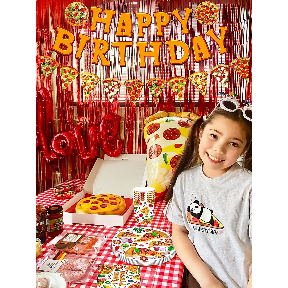 Roaring Good Time 12 PCS Pizza Party Favor Boxes Pizza Goodie Gift Treat Bags Pizza Themed Birthday Party Supplies Pizza Party Decoration Pizza Party Favor Bags