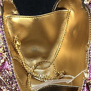 Boutique De FGG Round Rose Flower Purple Crystal Clutch Purses Women Formal Evening Bags Wedding Party Rhinestone Handbags