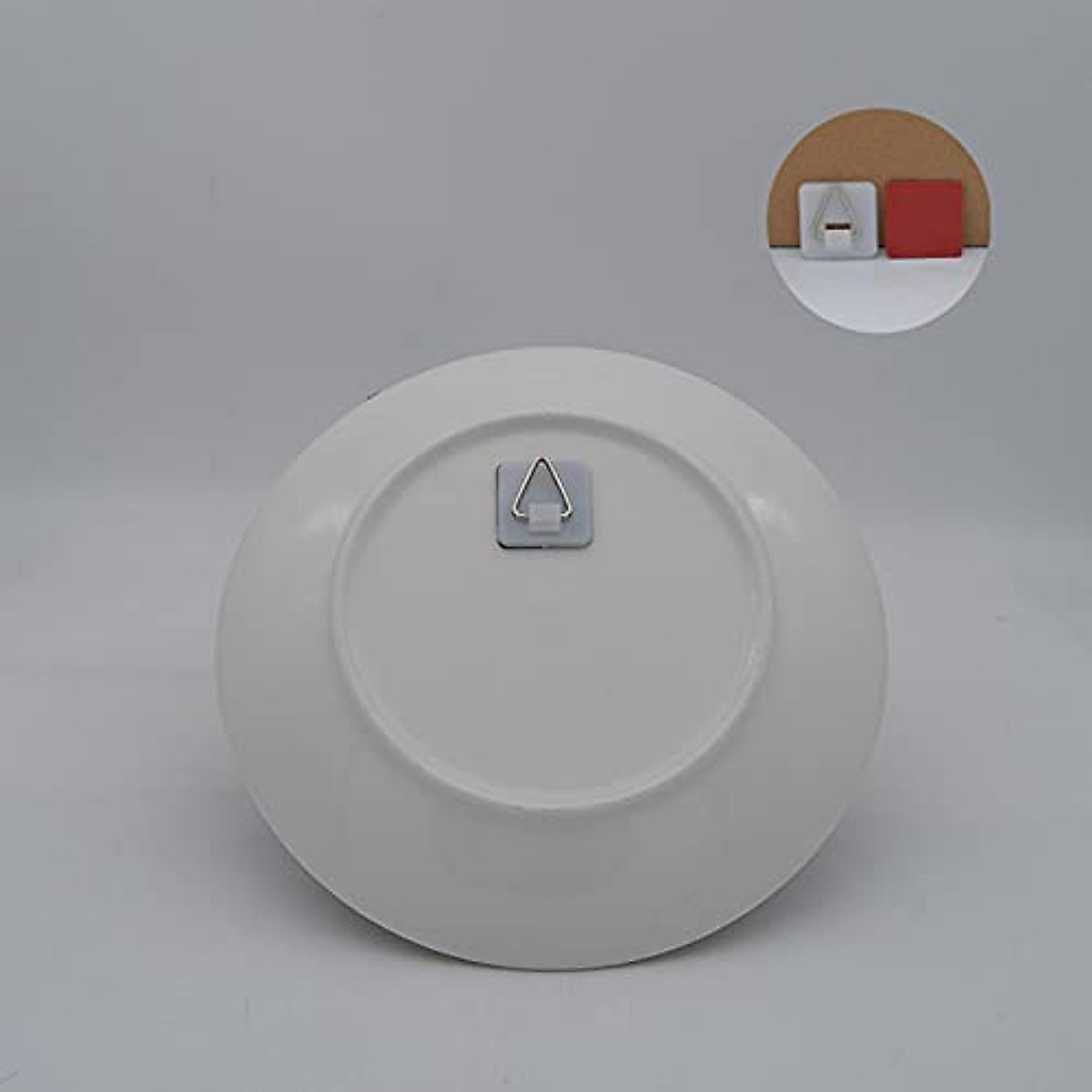 10 Pieces Invisible Adhesive Plate Hanger Set Vertical Plate Holders for The Wall Dish Hook Portable Self-Adhesive Wall Plate Holder