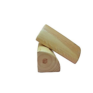 YOGA-NATION Wooden Quarter Round Yoga Block- Set of 2pc, Yoga Block, Iyengar Block, Yoga accessories,Pune Iyengar Yoga