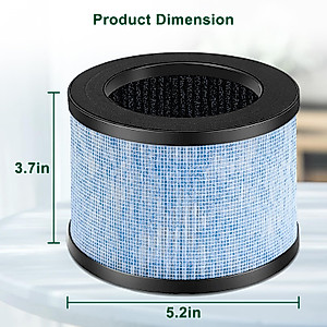 Katerelis 4 Pack MK01 MK06 TZ-K1 Replacement Filter Compatible with AROEVE MK01 MK06 MG01JH, ToLife TZ-K1 and Kloudi DH-JH01, POMORON MJ001H, Elechomes EPI081/EP1081, and Intelabe EPI080/EP1080