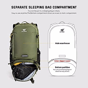 SKYSPER Hiking Backpack 40L Waterproof Camping Backpack Lightweight Hiking Daypack, Travel Back Pack for Men Women