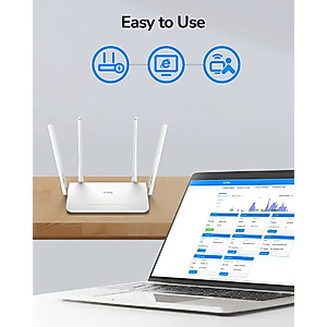 Cudy AC1200 Gigabit WiFi Router(WR1300), Dual Band MU-MIMO Wireless Internet Router, 4 x Antennas, VPN, Guest WiFi and AP Mode, Long Range Coverage