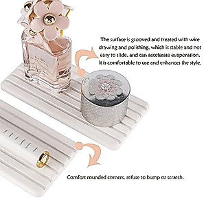 Instant Dry Sink Organizer(8.27" X 3.94"), Diatomaceous Earth Kitchen Soap Tray Set of 2, Storage Rack Under Sink in The Modern Home