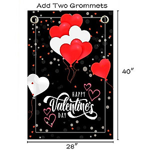 Flagmax Valentine Flag, Double Sided Valentine's Day Flag Red Love Valentine Garden Flag 28 x 40 Inch Valentine House Flags for Valentine's Day Decoration