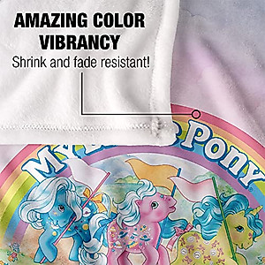 Trevco My Little Pony Retro Classic Ponies Silky Touch Super Soft Throw Blanket 36" x 58"