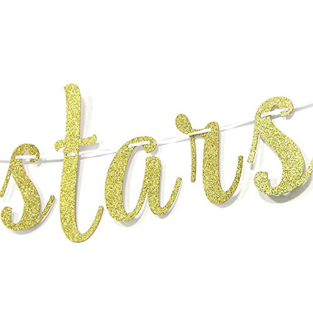 Gold Glitter Reach for The Stars Banner - Graduation Party Decoration - Class of 2022 Banner - Graduation Banner - Grad Decor