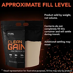 Rivalus Clean Gainer - Soft Serve Vanilla 10 Pound - Delicious Lean Mass Gainer with Premium Dairy Proteins, Complex Carbohydrates, and Quality Lipids, No Banned Substances, Made in USA