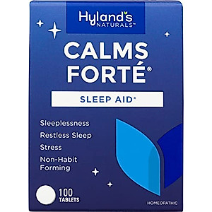 Hyland's Naturals Calms Forte Tablets, Natural Relief of Nervous Tension and Occasional Sleeplessness, 100 Count