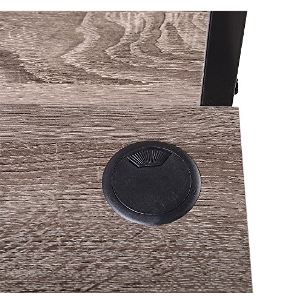 Signature Design by Ashley Daylicrew Computer Desk with Hutch, Storage, Natural Reclaimed Wood