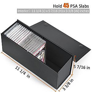 PSA Graded Card Storage Box, PSA Graded Card Storage Holder Container Toploader Box - 2 Pack