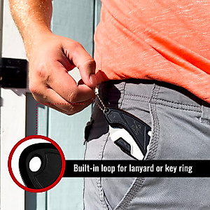 EDCSMYTHS Folding Pocket Utility Knife, Weather & Rust Resistant ABS Plastic Body, Ergonomic Design, Strong Grip, Built-in Keyring/Lanyard Hole, Easy Open/Close Folding Blade, Small 2 Piece