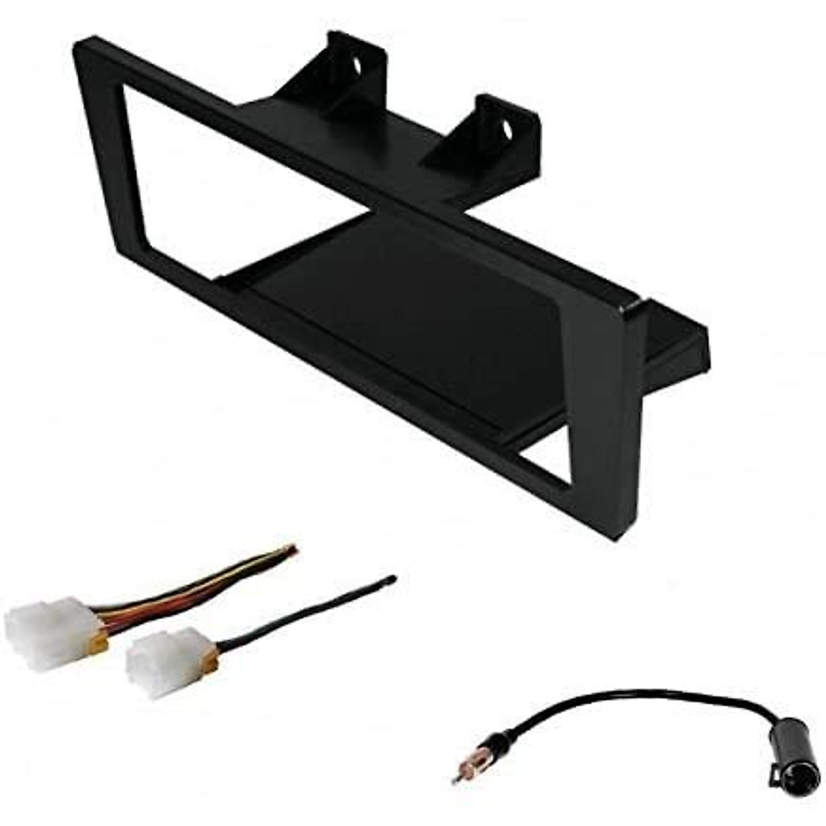 Premium Car Stereo Install Dash Kit, Wire Harness, and Antenna Adapter to Install an Aftermarket Single Din Radio for Select 86-93 Nissan Hardbody Truck and Pathfinder - See Compatible Vehicles Below