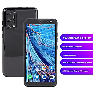 Rino8 Pro 5.45 Inch Unlocked Cellphone, 2GB RAM 32GB ROM, Dual SIM Dual Standby for Android Smartphone, 2200mAh Mobile Phone(5.45" Black)