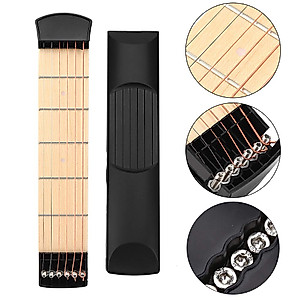 Caredy Portable Portable Guitar, Durable Lightweight 6 Fret Guitar, for Guitar Beginners for Professional Guitarist