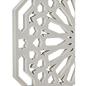 Mintrico Silicone Trivet Mat Pad for Hot Dishes Set of Two (White & Grey Octagon)…