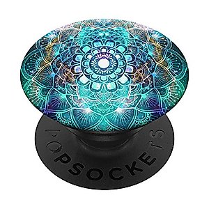 Watercolor Mandala In Galaxy Illustration Design PopSockets Swappable PopGrip