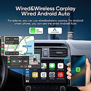 10.1 Inch 5G WiFi 8 Core Car Stereo Radio for Honda Accord 7th (2G Ram+32G ROM) 2003-2007 with Carplay Android Auto,Android 10.0 GPS Navigation Support 48EQ Mirroring Airplay Backup 1080P SWC