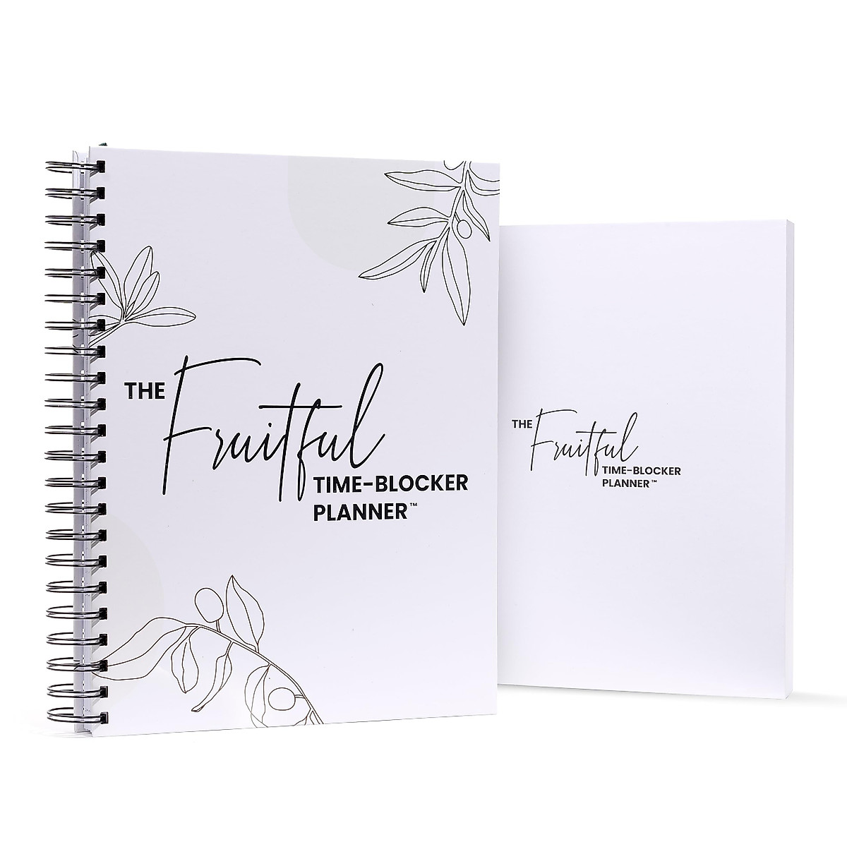 52-Weeks Undated, Time Blocking Planner, Increase Productivity and Improve Time Management, Set Annual & Monthly Goals, Hardcover, Wire Bound, Instructions on How to Time Block (White Matte)