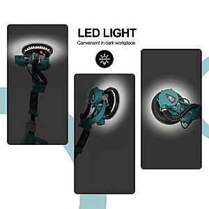 Drywall Sander, Prostormer 6.5A Electric Drywall Sander Machine with Automatic Vacuum System, 500 to 1800RPM Variable Speeds, LED Light, 13Pcs Sanding Pads, Extendable Handle and Carrying Bag