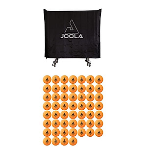 JOOLA Dual Function Indoor/Outdoor Waterproof Table Cover + JOOLA Training 3 Star Table Tennis Balls