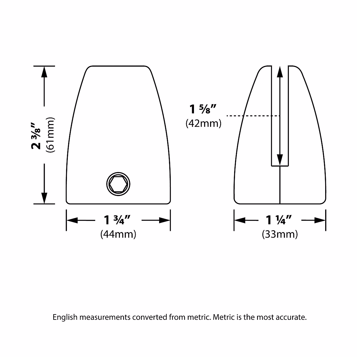 Aluminum Desk Partition Clamp for 1/8" to 1" Thick Panels (Pack of 2)