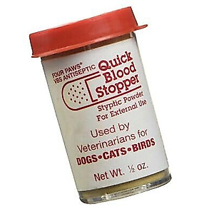Four-Paws 4 Pack of Quick Blood Stopper Kits, 0.5 Ounces each, Antiseptic Styptic Powder and Swabs for Dogs, Cats and Birds