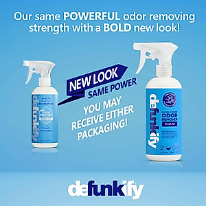 Odor Remover Spray, 16oz (2-Pack). 'Fresh Air' Essential Oil Odor Eliminator for Strong Odors on Fabric, Shoes, Activewear. 'ProvenSafe' Deodorizer for Pets, Kids & Sensitive Gear w/Ionic Silver