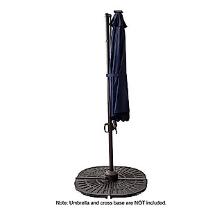 C-Hopetree 194 lb Heavy Duty Base Weights Stand for Offset Cantilever Outdoor Patio Umbrella, 4 Piece Set, Black