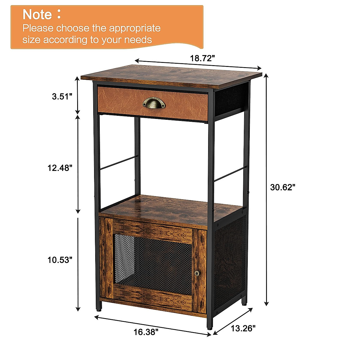 X-cosrack Coffee Bar Station, 3-Tier Small Coffee Stand Station with Storage, Farmhouse-Style Coffee Bar Cabinet Featuring 1-Door Cabinet Ideal for Living Room, Entryway, Kitchen