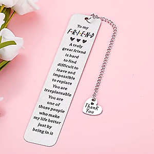 Best Friends Gifts Bookmark for Friendship Women Friends Birthday Book Mark Girls Teen Booklovers Galentines Valentines Day Gifts for Best Friend BFF Christmas Graduation Gift for Women Female Friend