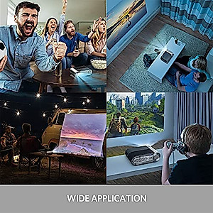 Mini Projector, Vamvo L4200 Portable Video Projector, Full HD 1080P 200” Display Supported; Outdoor Movie Projector 3800 Lux with 50,000 Hrs, Compatible with Fire TV Stick, PS4, HDMI, VGA, AV and USB