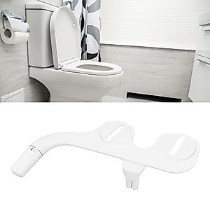 Ultra Slim Bidet Toilet Seat Attachment Dual Nozzle Self Feminine Butt Wash Bidet Attachment 3/8 Inch Tee
