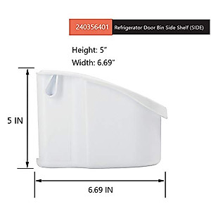 240356401 (Packs of 2) Durable refrigerator Door Shelf Replacement, Length 15.38", Compatible frigidaire Side Bin, Top 2 shelves on refrigerator side, Replac 240356402,240356406, 240356409