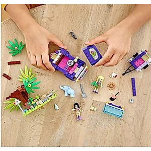 LEGO Friends Baby Elephant Jungle Rescue 41421 Adventure Building Kit; Animal Rescue Playset That Comes with a Toy Truck and Trailer, Plus Friends Emma and Stephanie (203 Pieces)