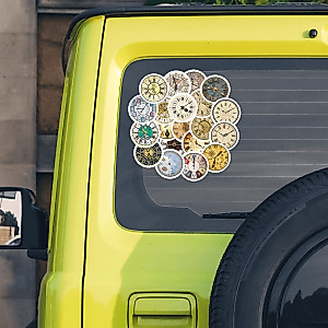 GOLEEX Pack 20 Pcs Waterproof Vinyl Vintage Clock Stickers Items for Water Bottle Laptop Phone Helmet Adults Women Girls Kids Birthday Gifts Retro Themed Sticker Decals Collection