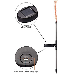 Solar Firework Lights 2 Packs Solar Garden Decorative Lights Outdoor 150 LED 2 Modes Firework String Light Waterproof Landscape Fairy Lights for Yard Lawn Pathway Christmas Party Decor (Warm White)